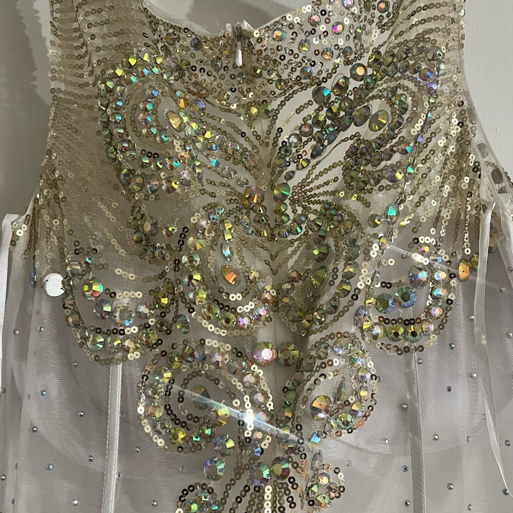 Beautiful White Pageant Gown - Gem